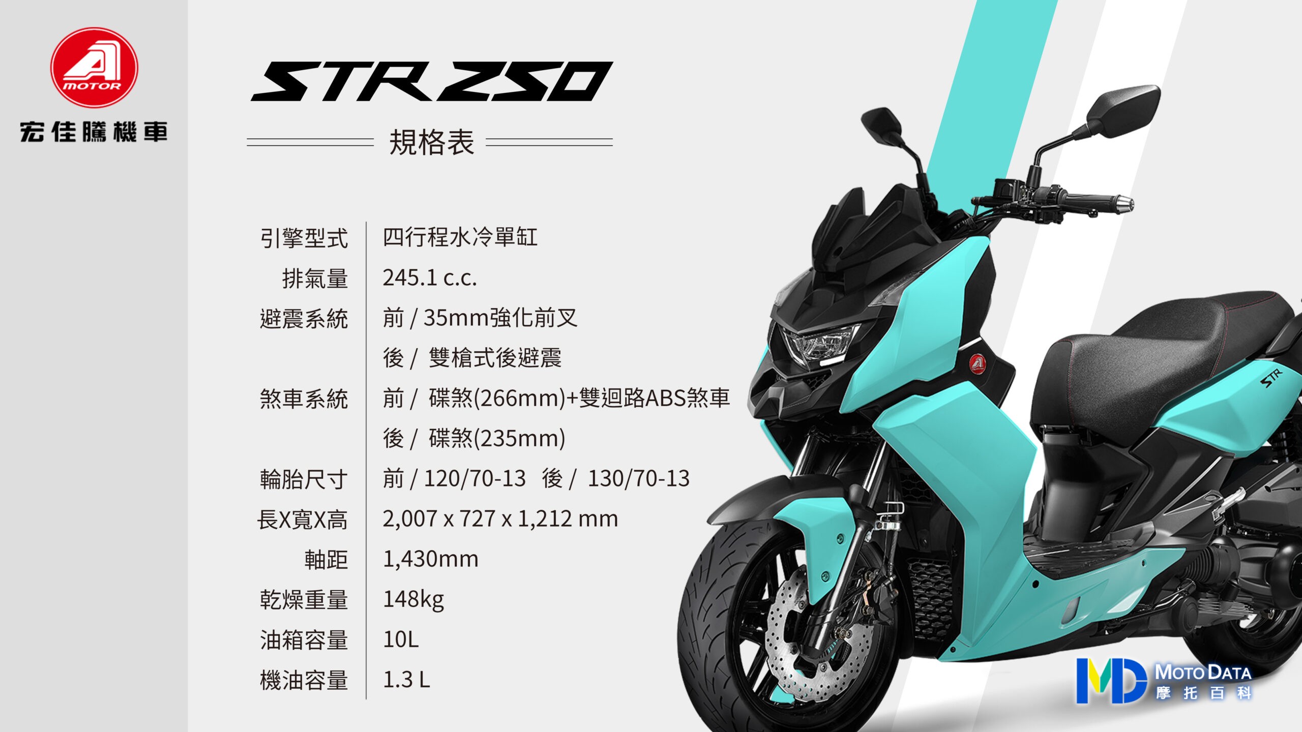 STR 250 規格表 – MOTODATA 摩托百科